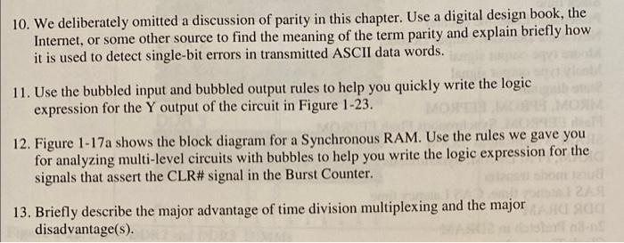 Solved 10. We deliberately omitted a discussion of parity in | Chegg.com
