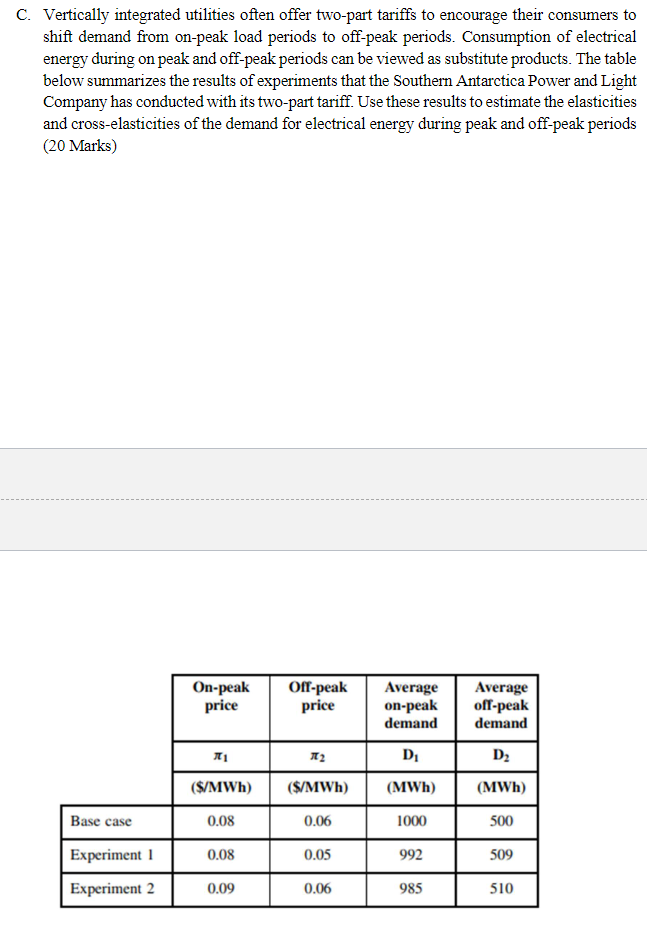 Solved C. ﻿Vertically integrated utilities often offer | Chegg.com