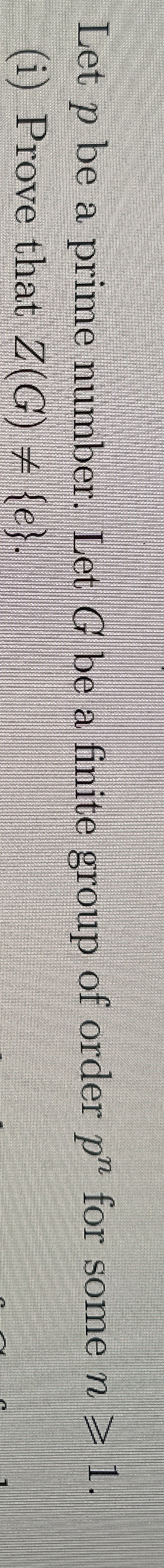 Solved Let p ﻿be a prime number. Let G ﻿be a finite group of | Chegg.com