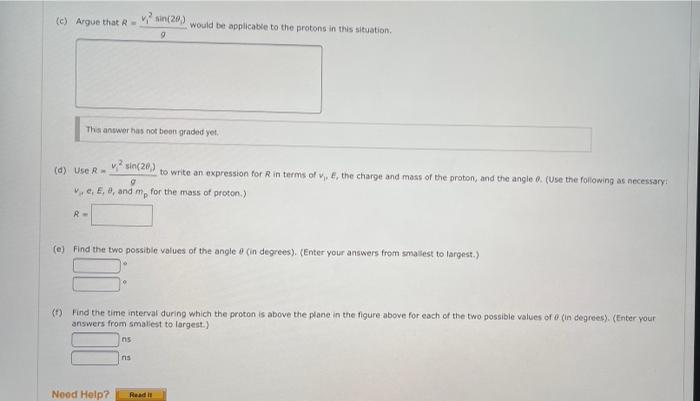 Solved Protons are projected with an initial speed v. - 9.90 | Chegg.com