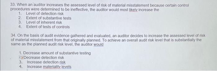 Solved 32. Tolerable misstatement is 1. Materiality | Chegg.com