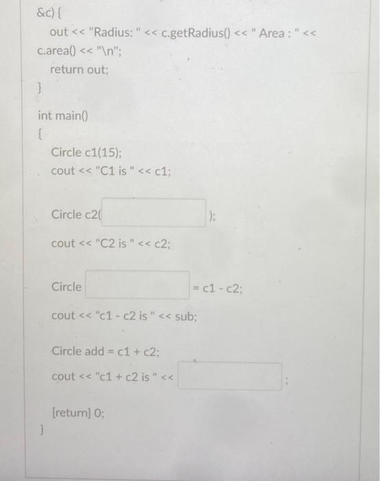 Solved Problem Statement Create a class named Circle with a | Chegg.com Solved Problem Statement Create a class named Circle with a | Chegg.com