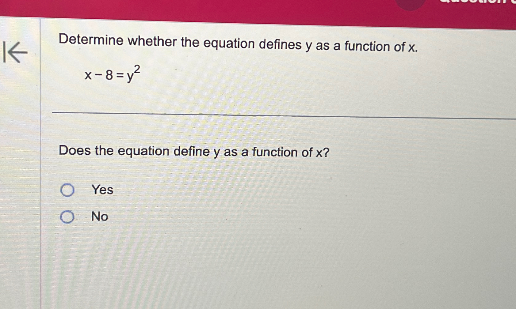 Solved Determine Whether The Equation Defines Y ﻿as A