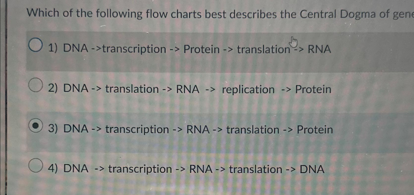 Solved Which of the following flow charts best describes the | Chegg.com