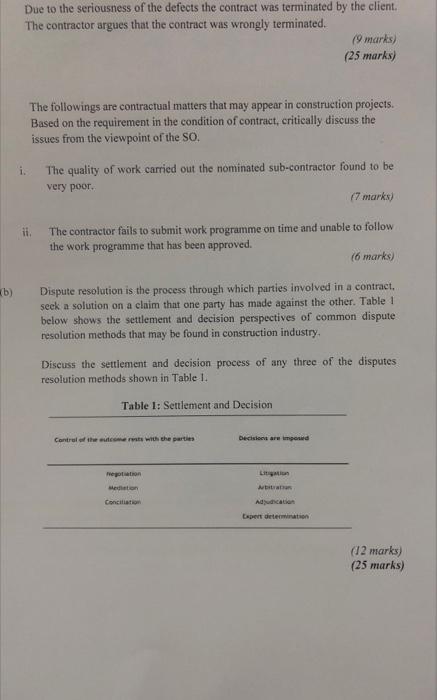 Solved 24 (a) The followings are contractual matters that | Chegg.com