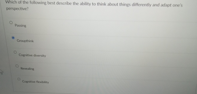 Solved Which of the following best describe the ability to | Chegg.com