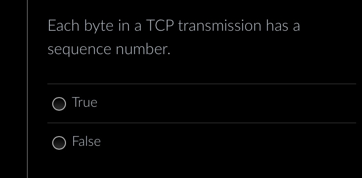 Solved Each byte in a TCP transmission has asequence | Chegg.com