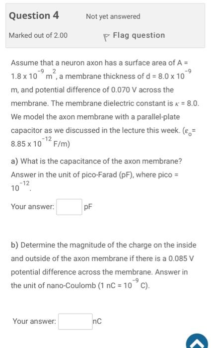 Solved Question 4 Not yet answered Marked out of 2.00 Flag | Chegg.com