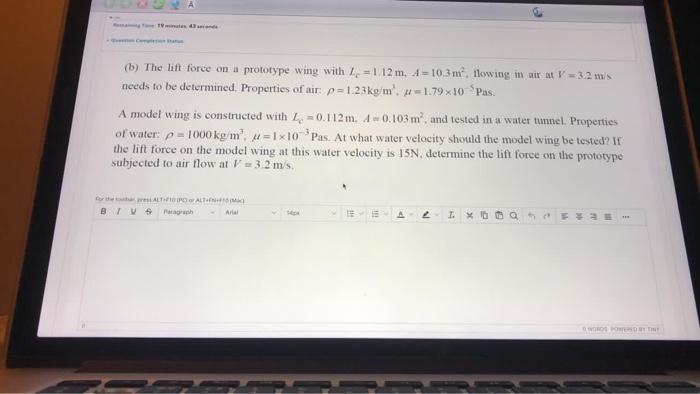 Solved 10 Com р, и The lift force Fy on the wing showed | Chegg.com