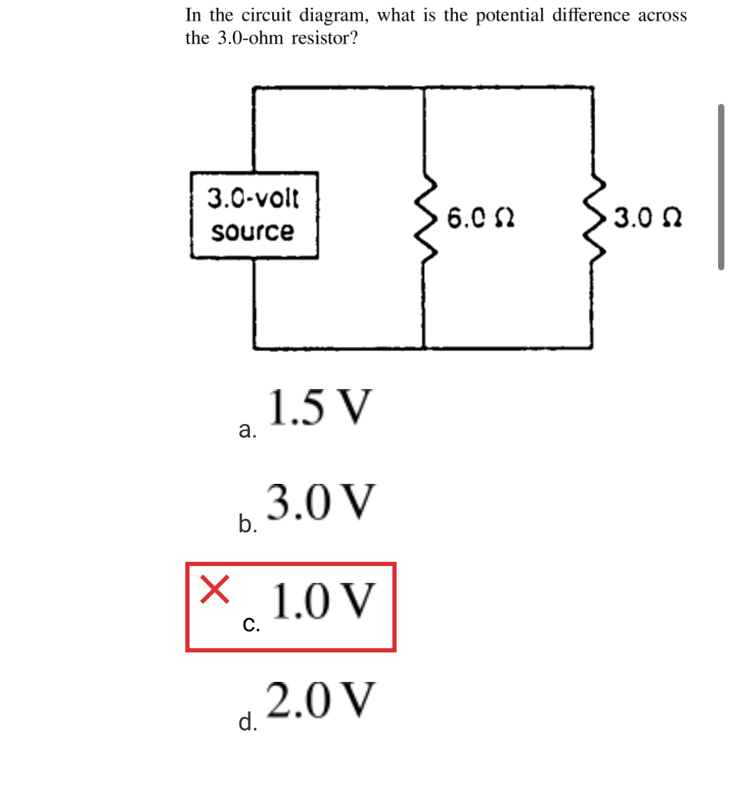 Solved In the circuit diagram, what is the potential | Chegg.com