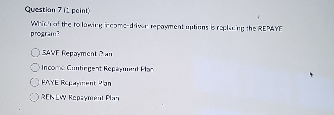 Solved Question 7 (1 ﻿point)Which of the following | Chegg.com