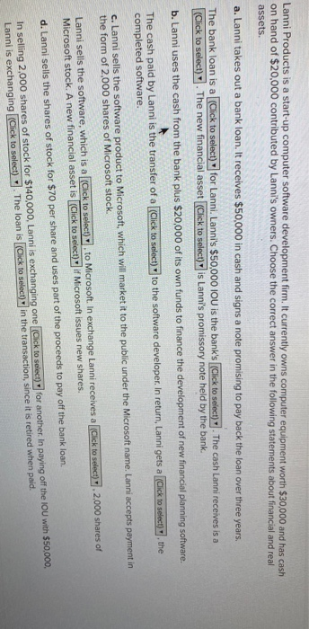 Solved Lanni Products is a start-up computer software | Chegg.com