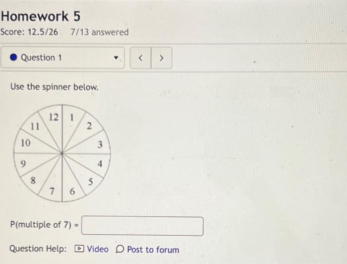 Solved Homework 5 Score 12 5 26 7 13 Answered Question 1
