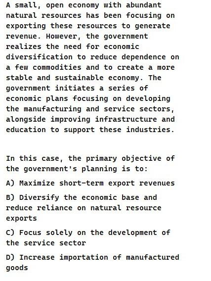 Solved A small, open economy with abundant natural resources | Chegg.com