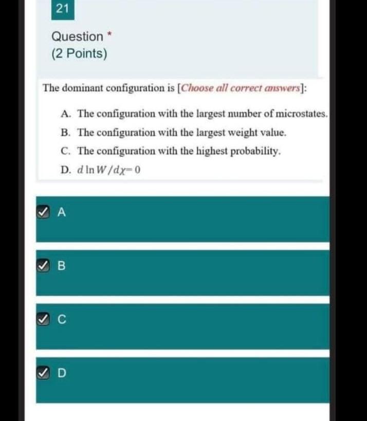 Solved Question * (2 Points) The occupation number | Chegg.com