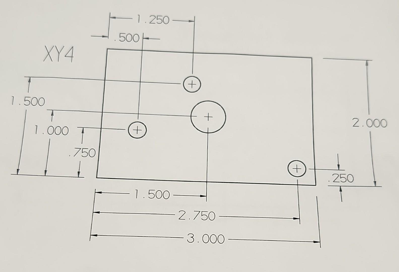 Solved help find the origin on the part given the dimensions | Chegg.com