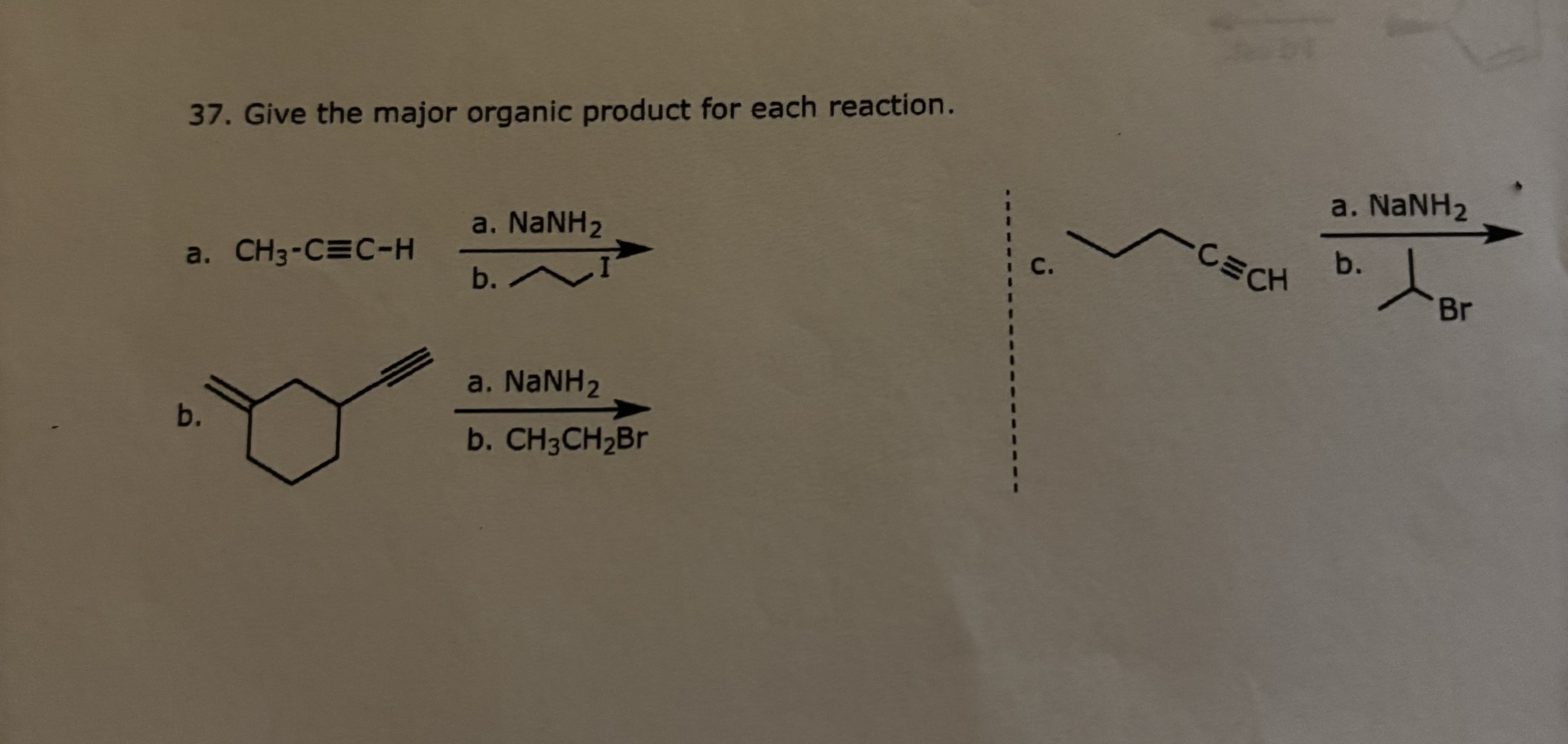 Solved Give the major organic product for each | Chegg.com