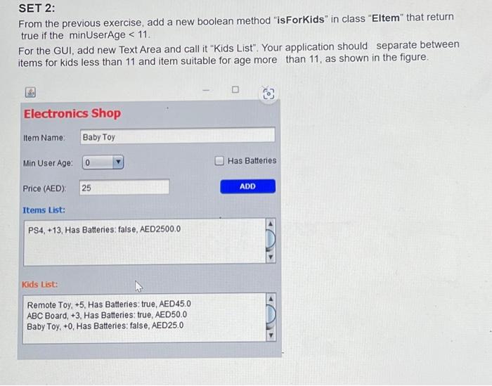 Solved Set 2 From The Previous Exercise Add A New Boolean