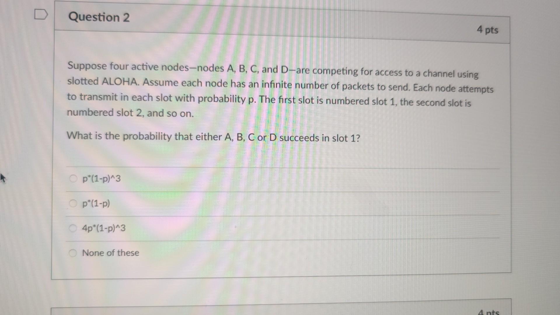 Solved Suppose four active nodes-nodes A, B, C, and D-are | Chegg.com