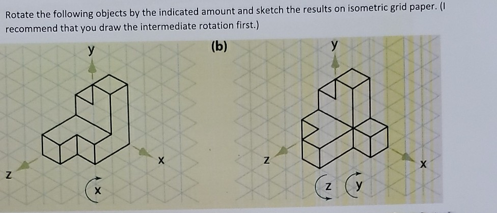 Solved Rotate the following objects by the indicated amount | Chegg.com