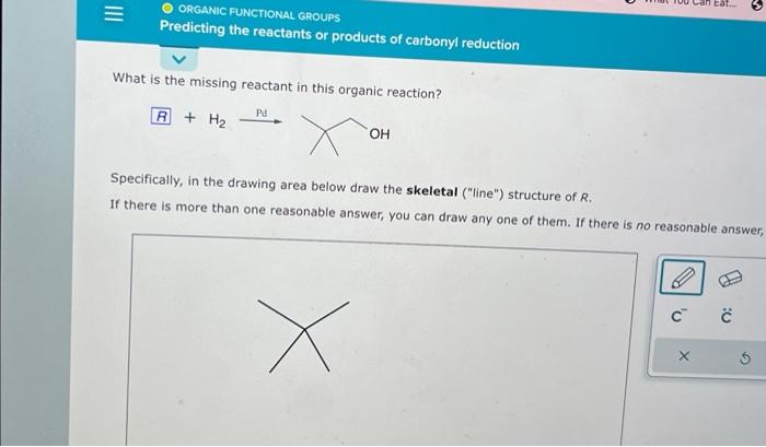 Solved what is the missing reactant in this product? | Chegg.com