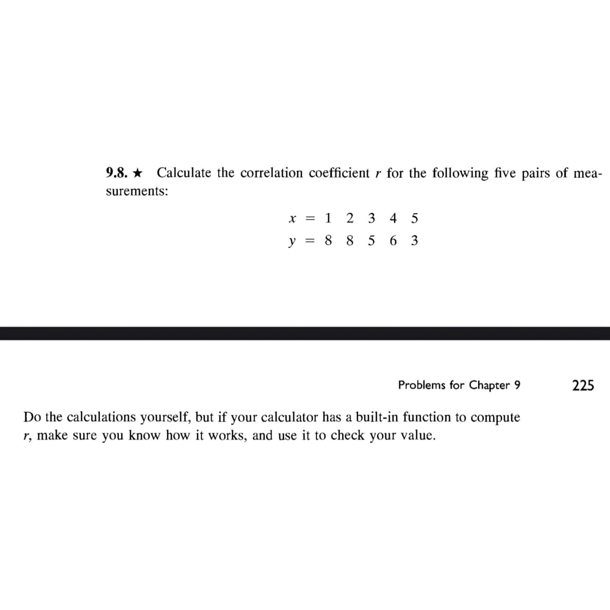 Solved 9.8. *** ﻿Calculate the correlation coefficient r | Chegg.com