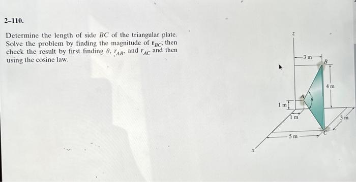 Solved Determine the length of side BC of the triangular | Chegg.com