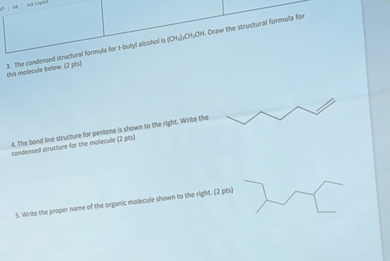 Solved The condensed structural formula for t-butyl alcohol | Chegg.com