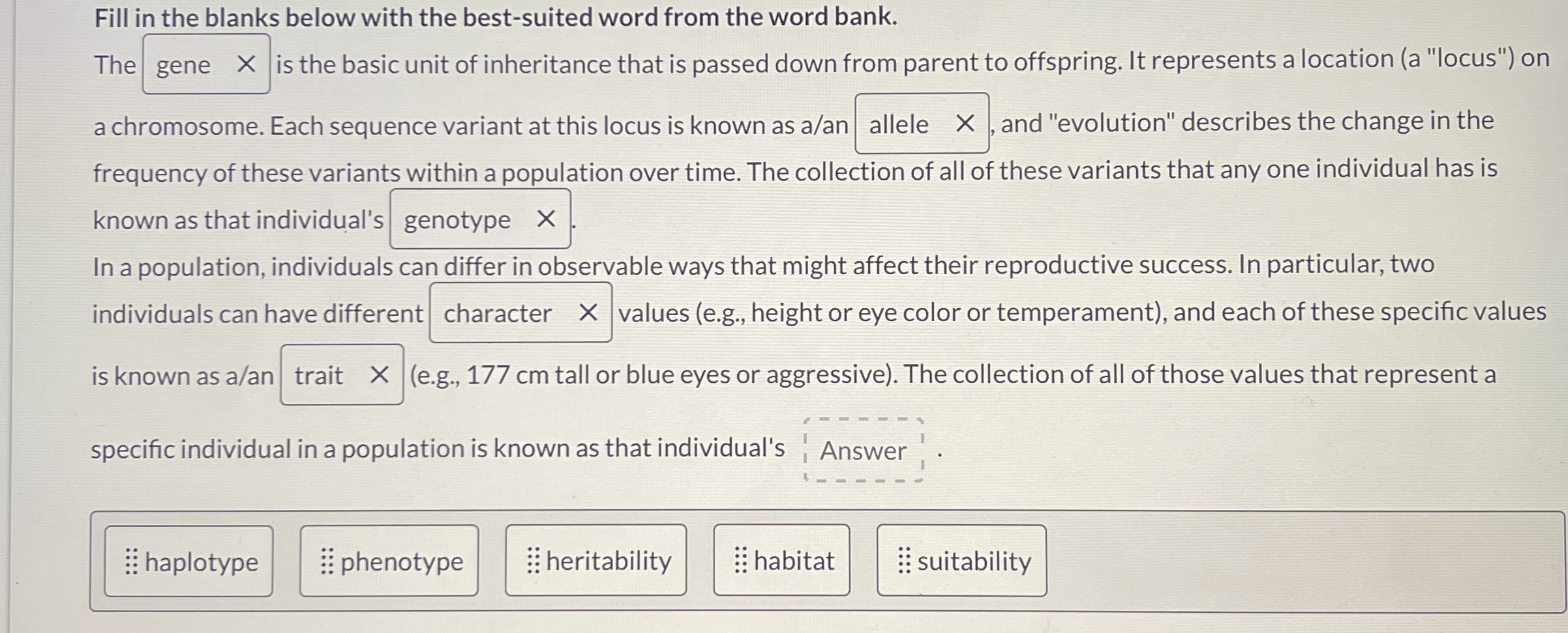 Solved Fill in the blanks below with the best-suited word | Chegg.com