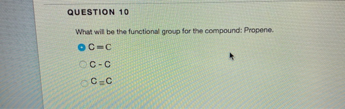 Solved QUESTION 10 What will be the functional group for the | Chegg.com