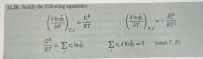 Solved 11.20. Justify the following equations: | Chegg.com