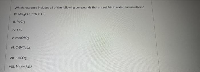 Solved Which response includes all of the following | Chegg.com