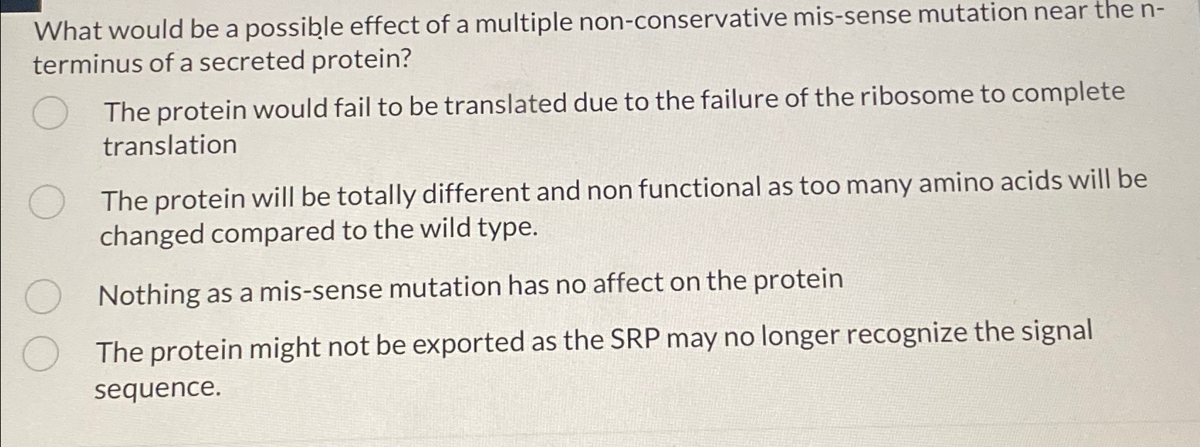 Solved What would be a possible effect of a multiple | Chegg.com