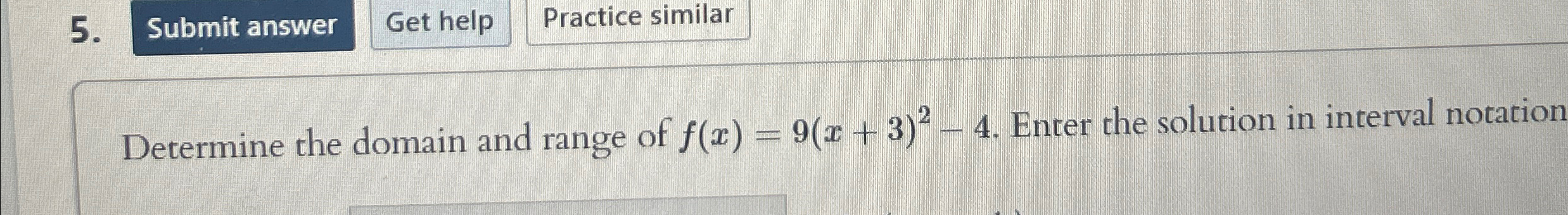 Solved Practice similarDetermine the domain and range of | Chegg.com