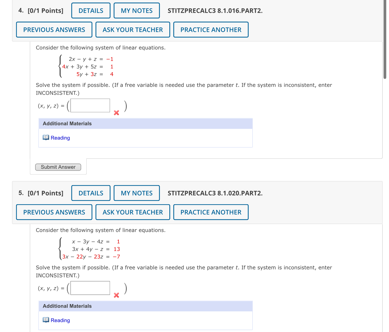 Solved [0/1 ﻿Points]STITZPRECALC3 8.1.016.PART2.Consider the | Chegg.com