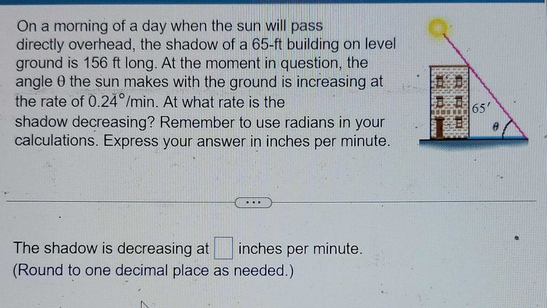 Solved On a morning of a day when the sun will pass directly | Chegg.com