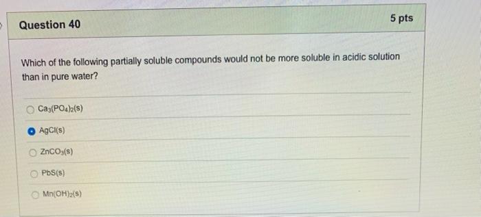 Solved 5 pts Question 40 Which of the following partially | Chegg.com