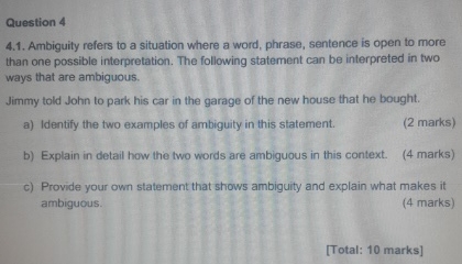 Question 44.1. ﻿Ambiguity refers to a situation where | Chegg.com