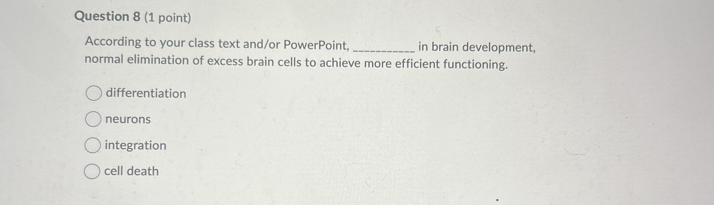 Question 8 (1 ﻿point)According to your class text | Chegg.com