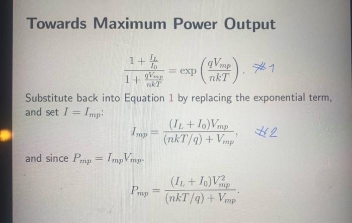 Solved this is part of deficing the maximum power output of | Chegg.com