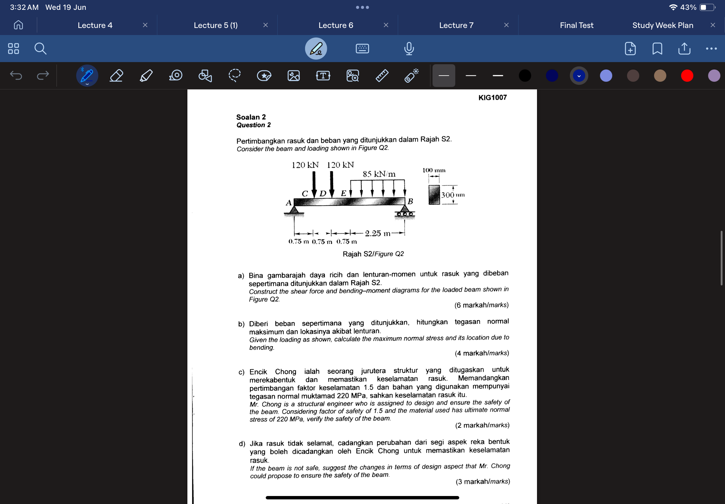 Soalan 2Question 2Pertimbangkan rasuk dan beban yang | Chegg.com Soalan 2Question 2Pertimbangkan rasuk dan beban yang | Chegg.com