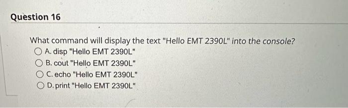 Solved Which of the following elif statements is correct A. | Chegg.com