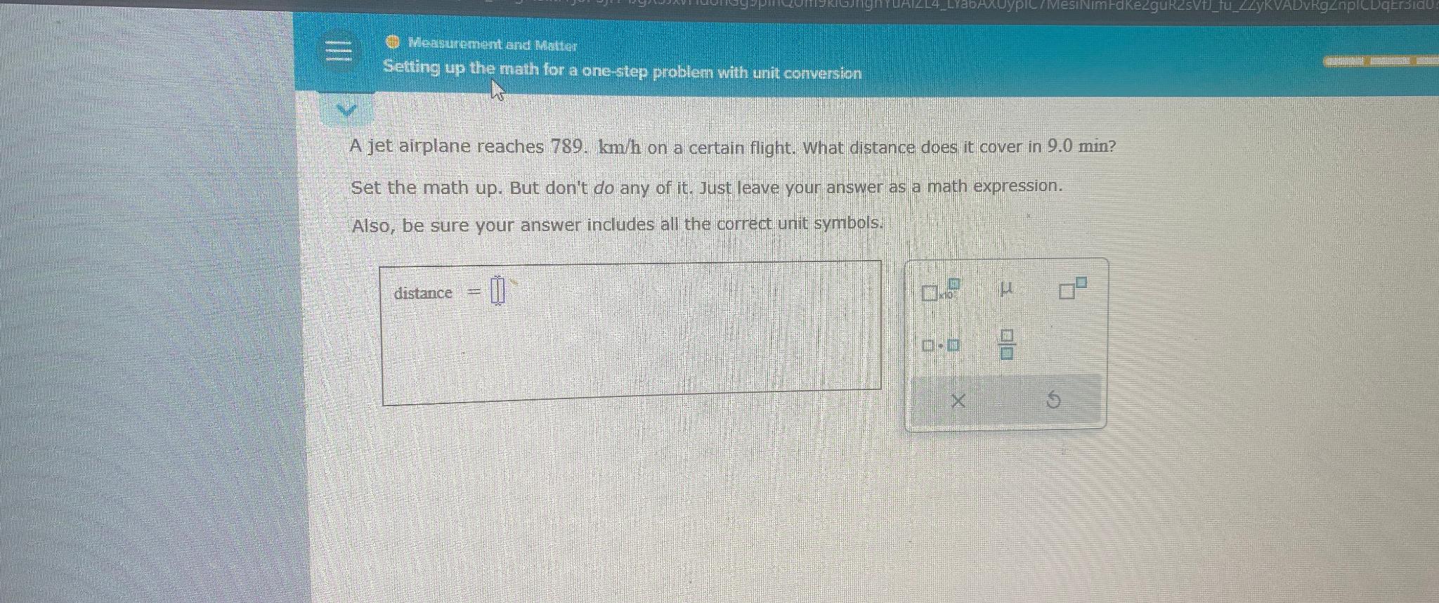 Solved A jet airplane reaches 789.kmh ﻿on a certain flight. | Chegg.com