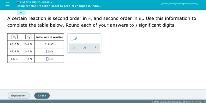 Solved O KINETICS AND EQUILIBRIUM Using reactant reaction | Chegg.com