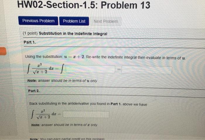 Solved HWO2-Section-1.5: Problem 13 Previous Problem Problem | Chegg.com