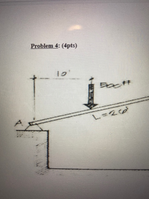 Solved Problem 4: (4pts) io 50H 15 TOTO A L=250 a) Draw the | Chegg.com