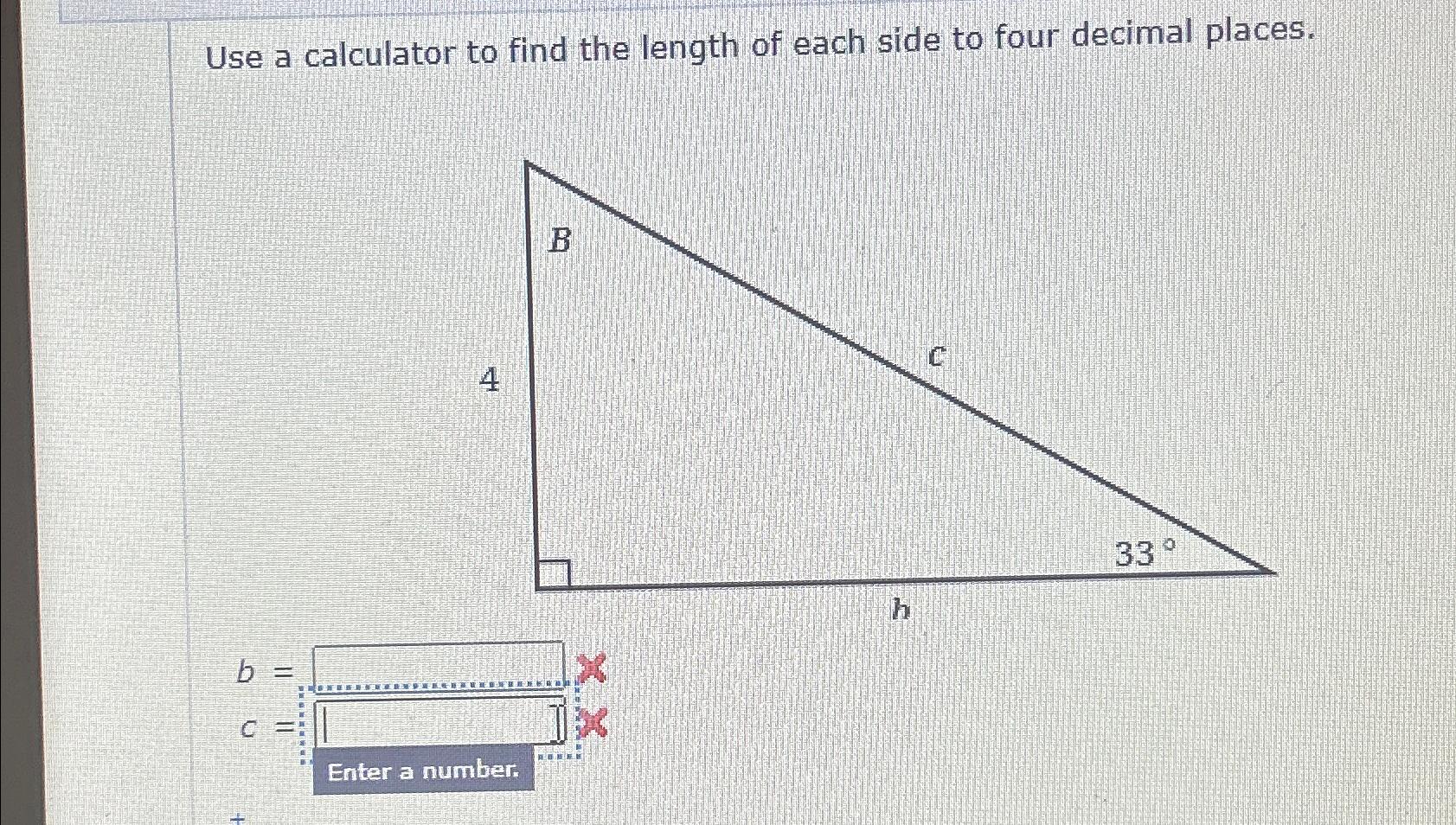 Solved Use a calculator to find the length of each side to | Chegg.com