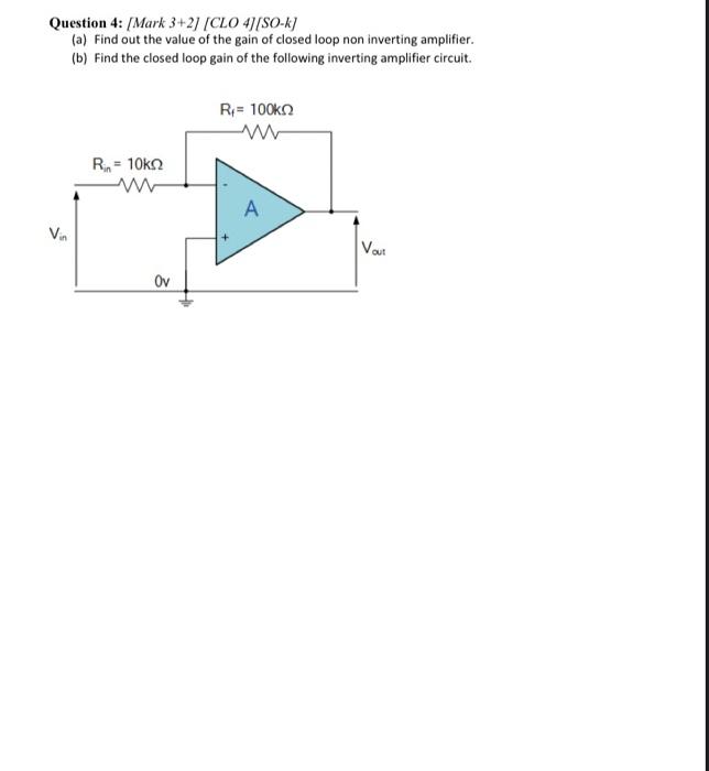 Solved (a) Find out the value of the gain of closed loop non | Chegg.com