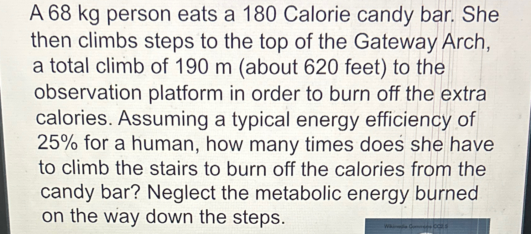 Solved A 68kg ﻿person eats a 180 ﻿Calorie candy bar. She | Chegg.com