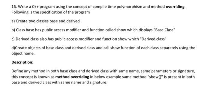 Solved 16 Write A C Program Using The Concept Of Compile